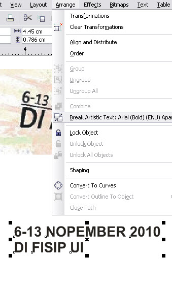 Menu Interactive Envelope Tool | Belajar CorelDRAW