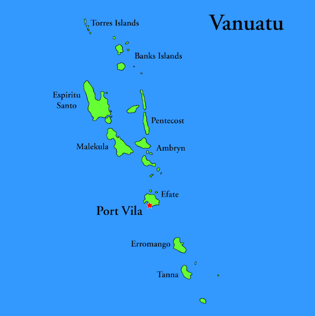 VANUATU - GEOGRAPHICAL MAPS OF VANUATU