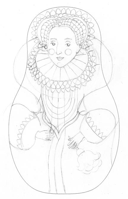 Amy Perrotti: Queen Elizabeth I - English Matryoshka