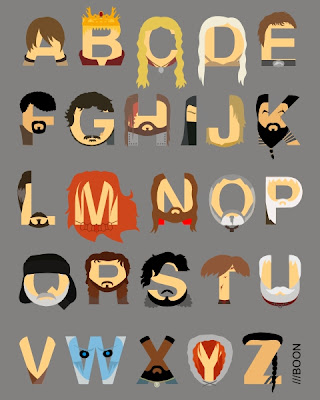 Mike BaBoon Design: Game of Thrones Alphabet