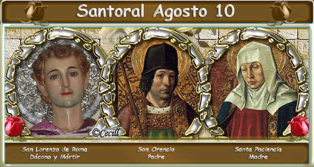Vidas Santas: Santoral Agosto 10