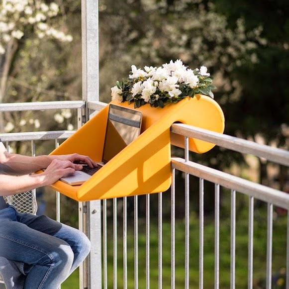 Mesa removível para parapeito da varanda ~ Decoração e Ideias