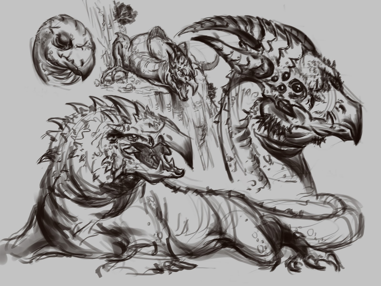 Julian's Work: Aliens and Creature Sketches