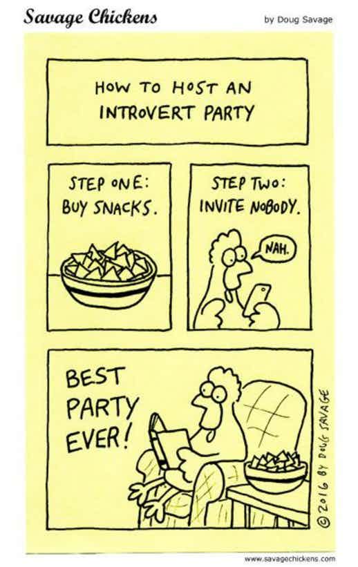 How Introverts Host a Party - Introvert Memes