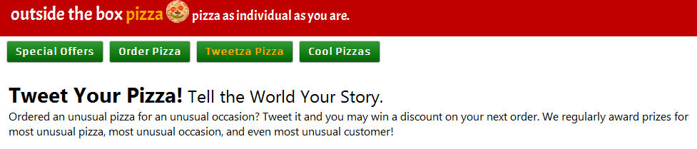 Fire + Ice: David Pallmann's Technology Blog: Outside-the-Box Pizza ...