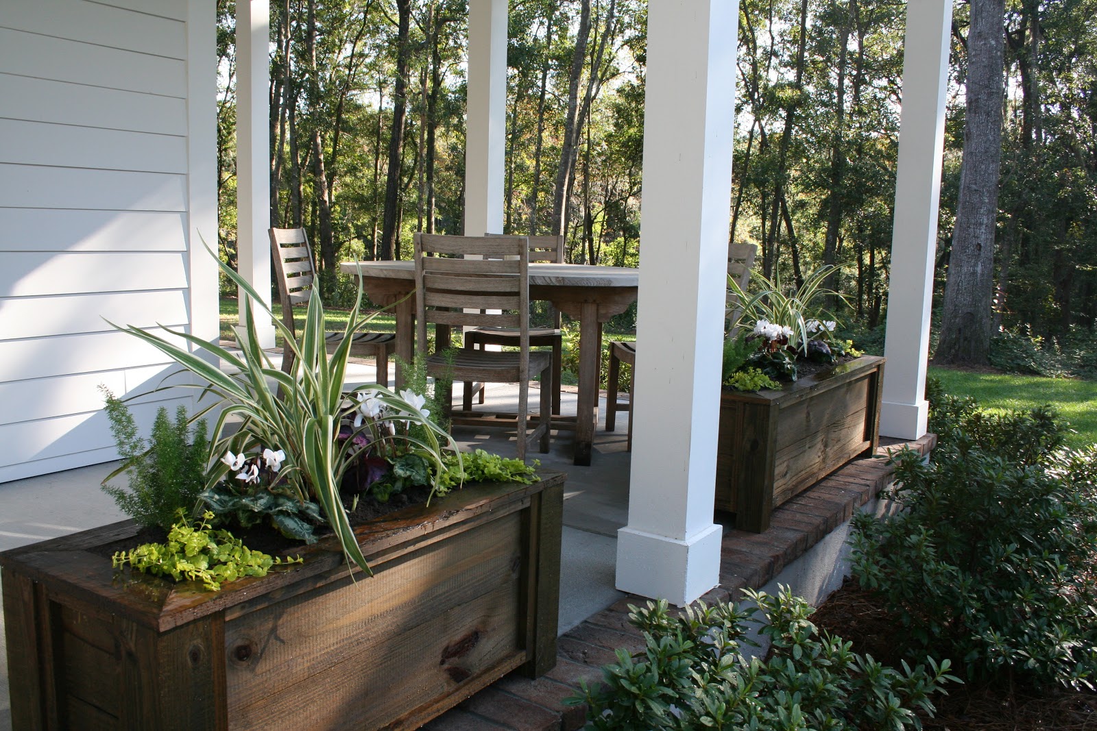 The Lowcountry Lady: Fall Winter Front Porch Flower Boxes