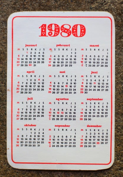 Dunia Lawas: kalender saku air mancur 1980