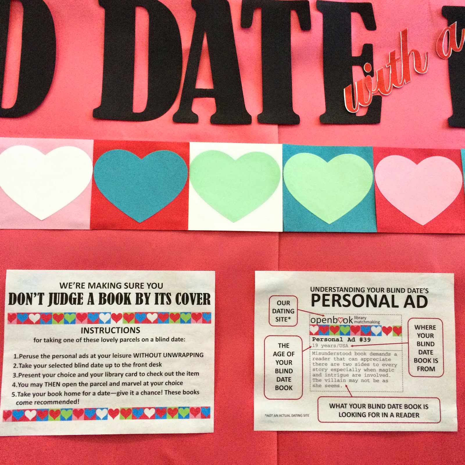 Literary Hoots: Library Display: Blind Date with a Book