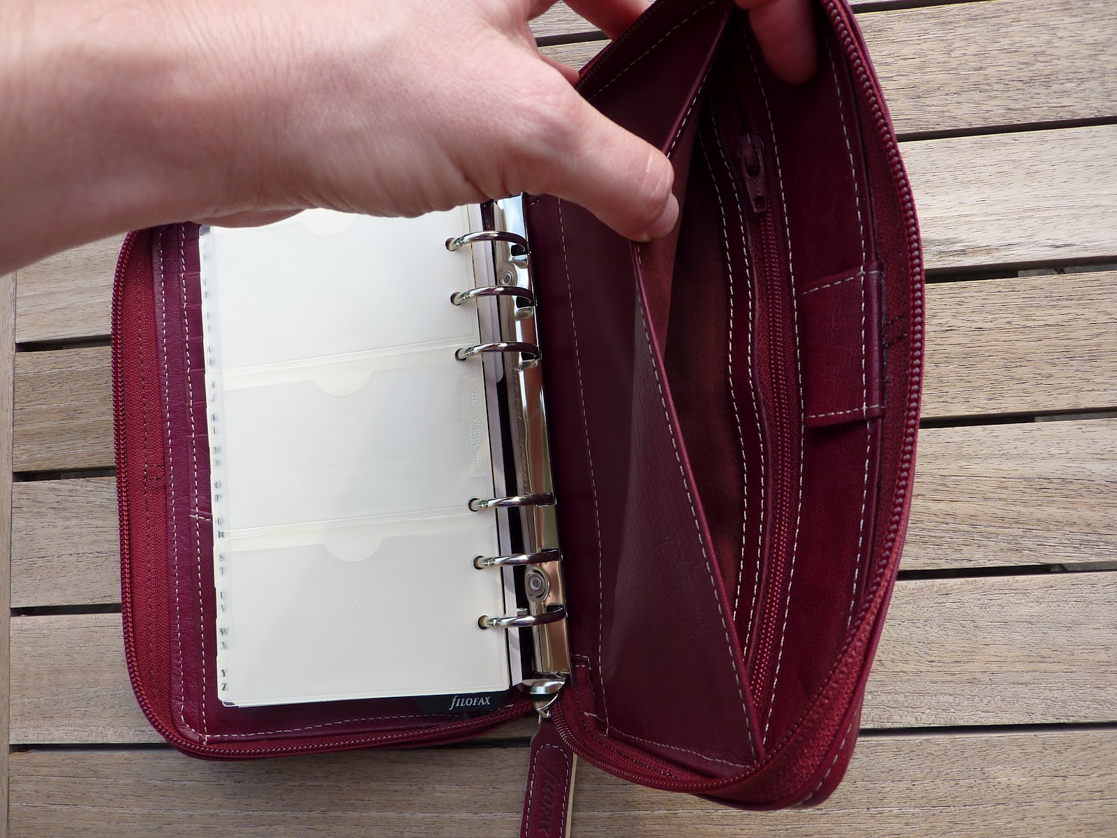 Plannerisms: Holborn Zip personal size Filofax in Wine