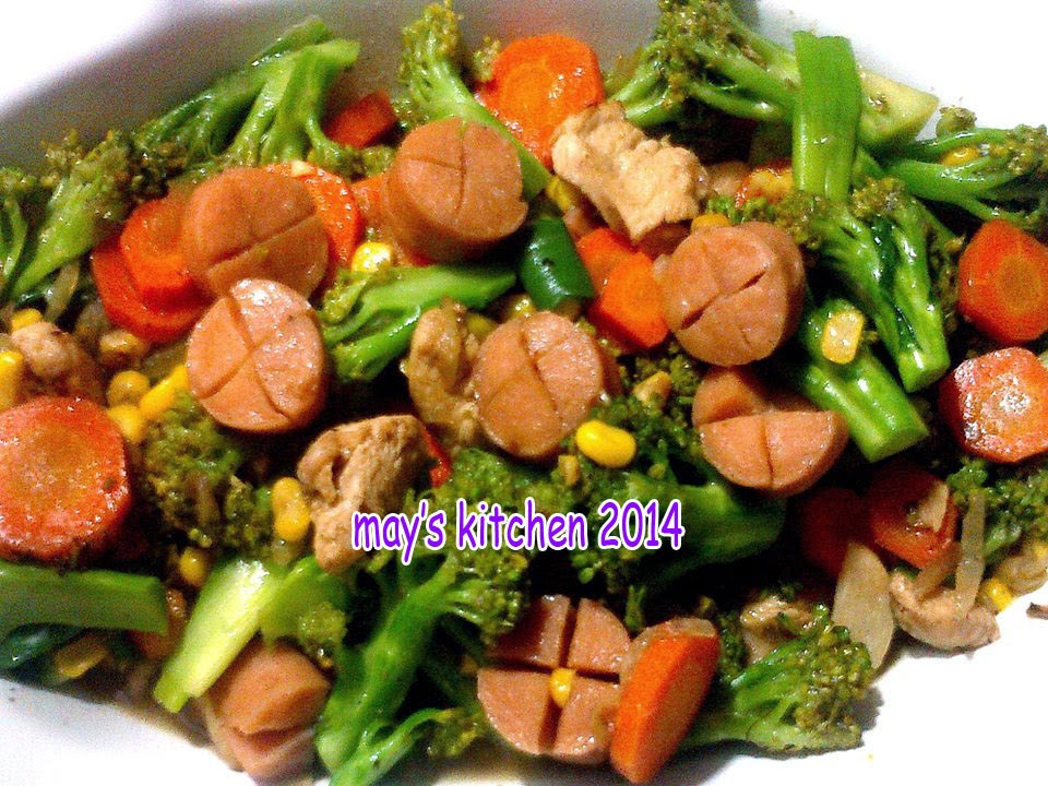 May's Kitchen: BROKOLI MASAK SOSIS