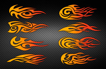 Flamas tribales en vectores para descargar | Marlon Silva Chero