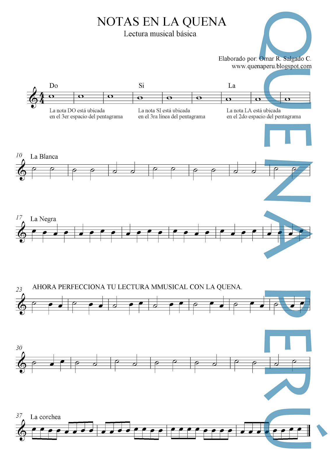 QUENAPERÚ: Lectura musical para Quena