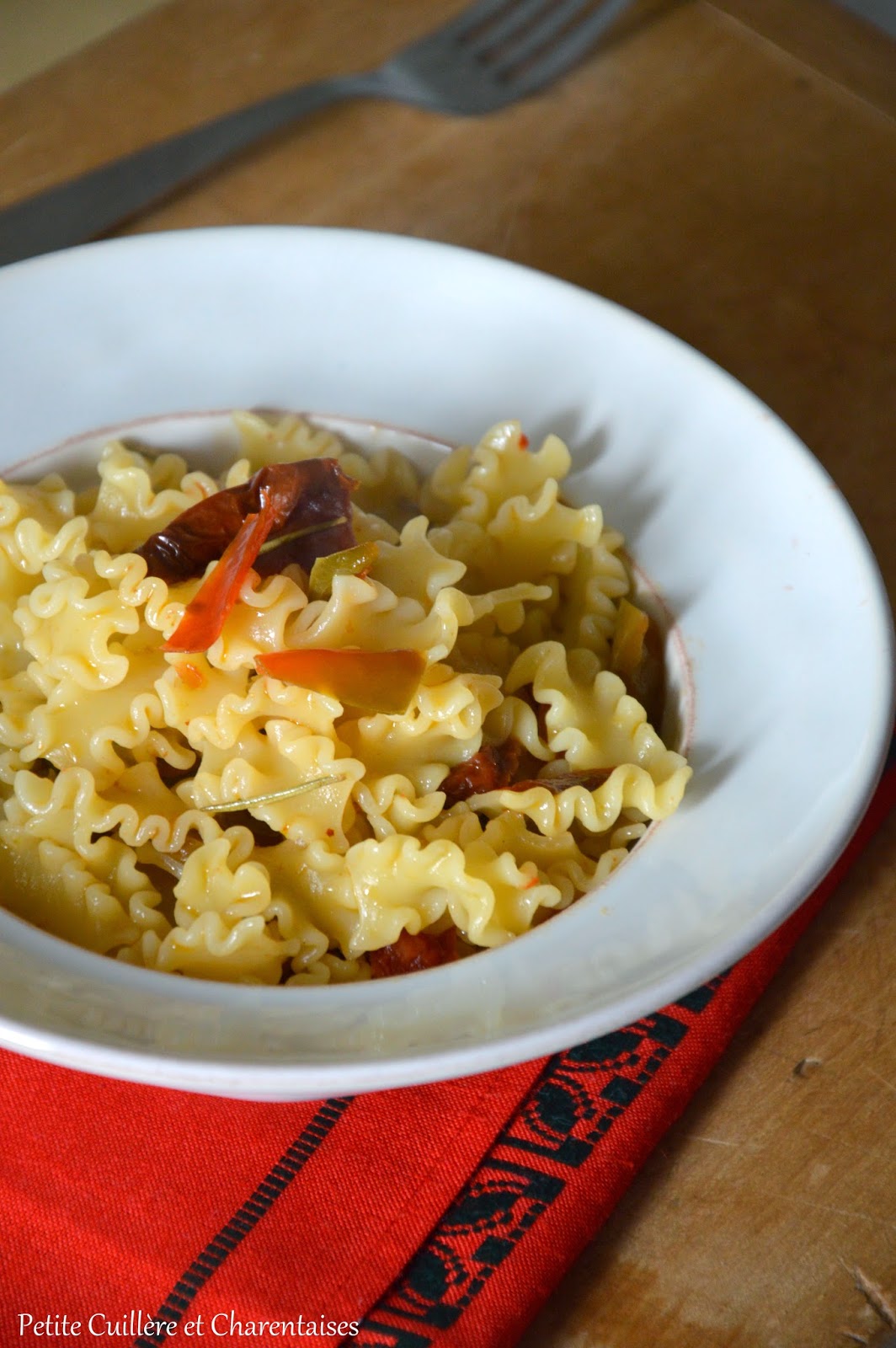 Petite Cuillère et Charentaises: Mafalde corte Poivron confit, Tomates ...