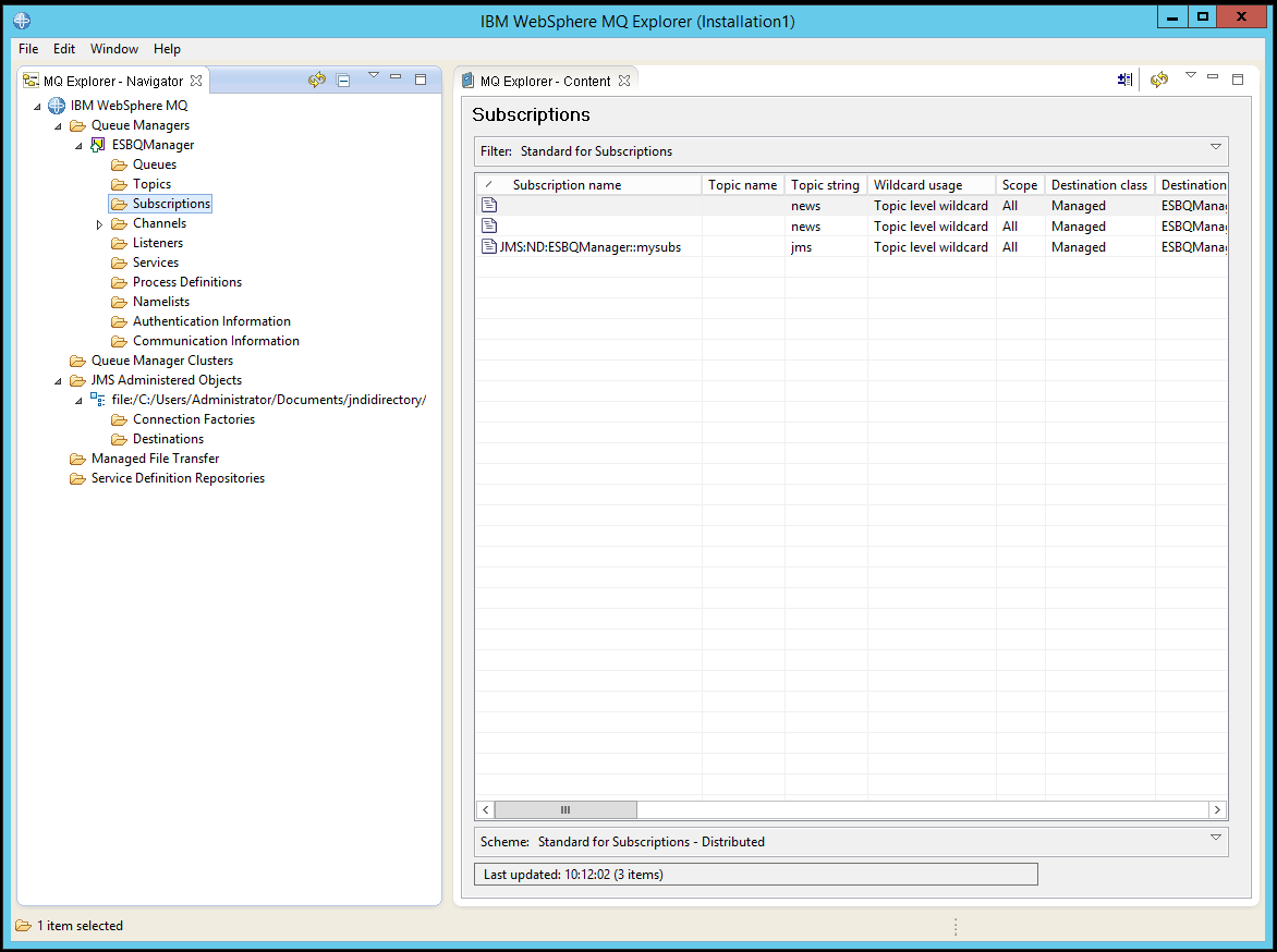 Let's begin...: [IBM MQ] Create a topic using IBM MQ