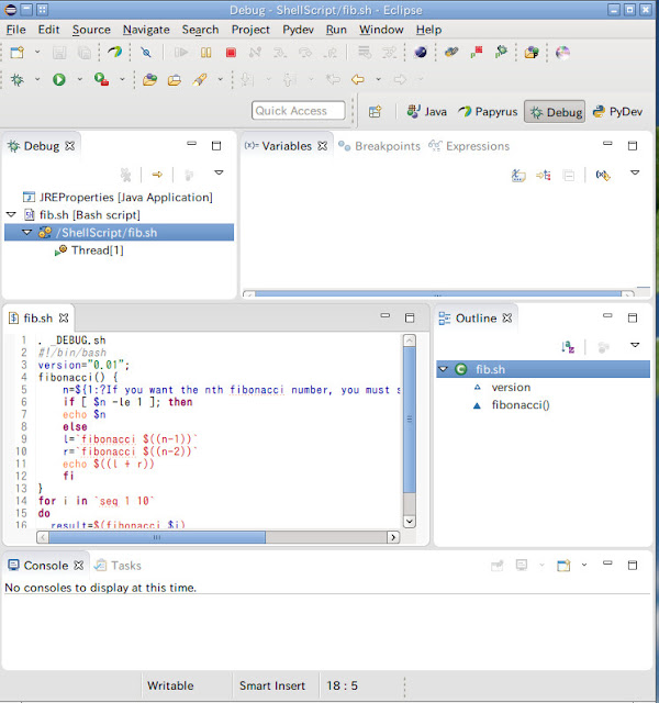 linuxBean14.04(116)BashEclipseでシェルスクリプトのデバッグ-p--q