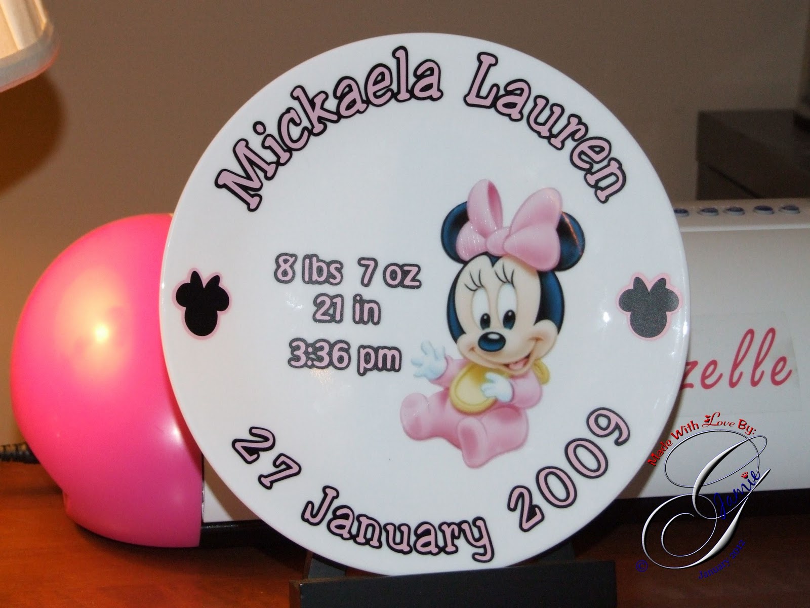 Jamie's Craft Room: Birth Plates