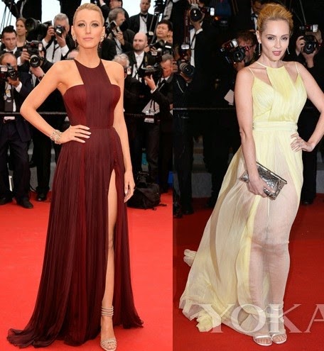 Thecelebritydresses.us: Beatrice Rosen concave shape red carpet "high ...