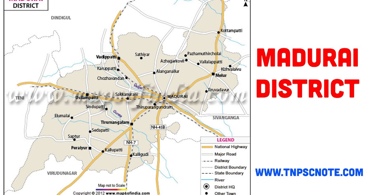Madurai District Information, Boundaries and History from Shankar IAS ...