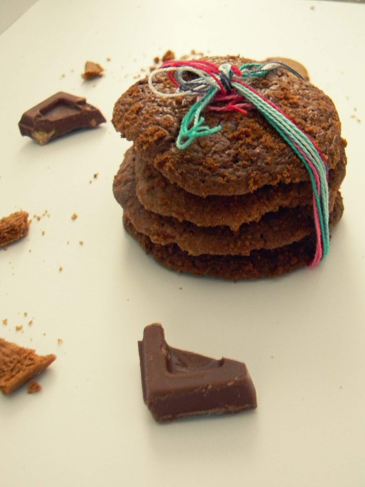 Blue velvet: Galletas de chocolate y caramelo