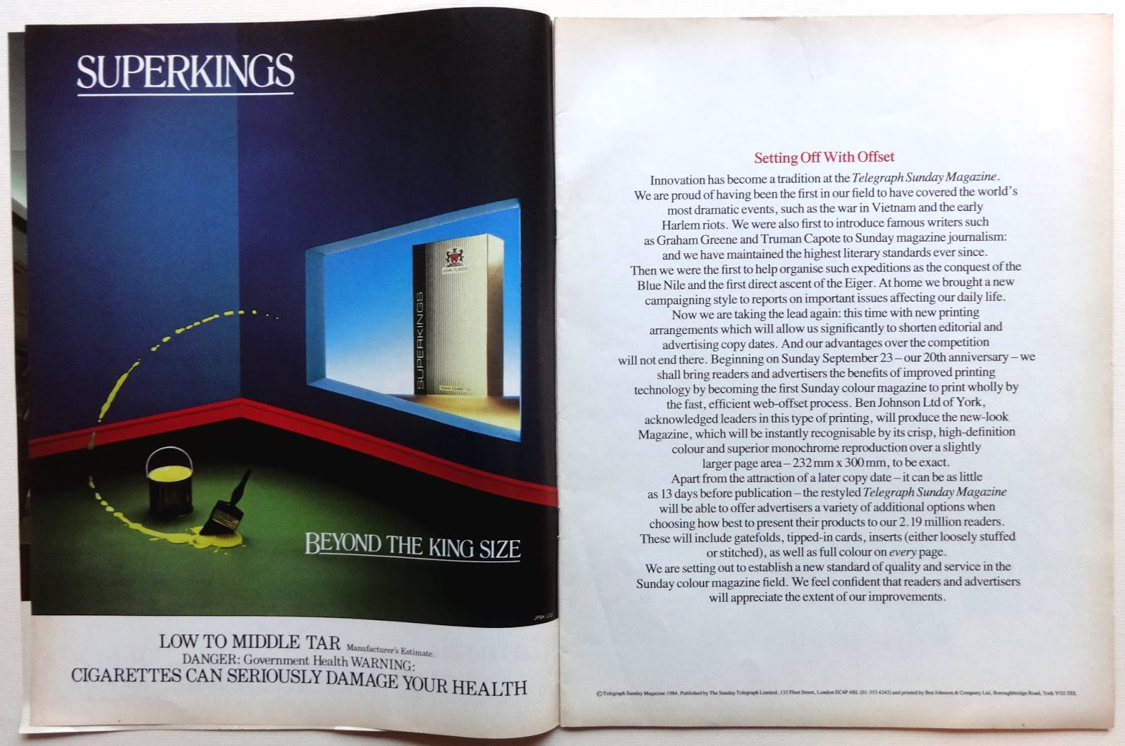 Past Print: Sunday Telegraph magazine dummy / July 1984