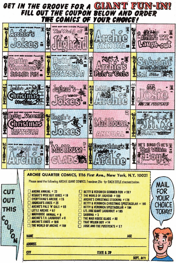 Slay, Monstrobot of the Deep!!: Manic Monday--Archie As Ozymandias!!