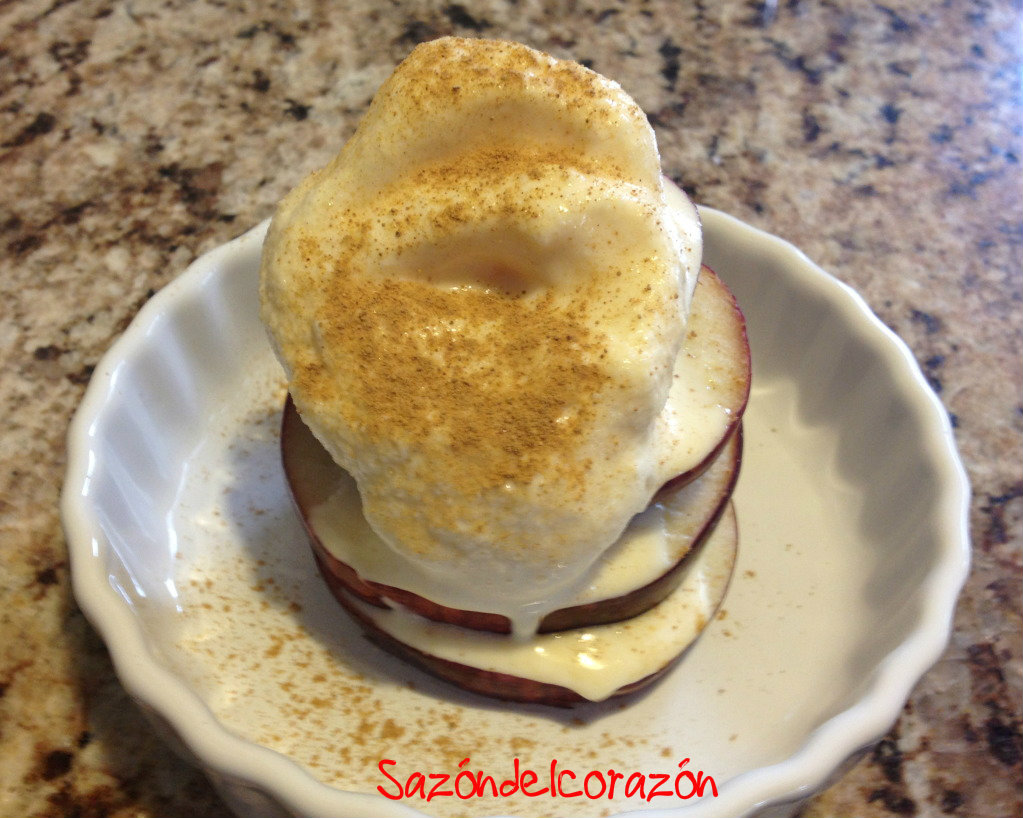 Sazón del corazón: Manzana con helado