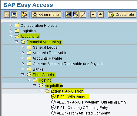 SAP - FICO MODULE LEARNING: Main Asset Purchase Posting