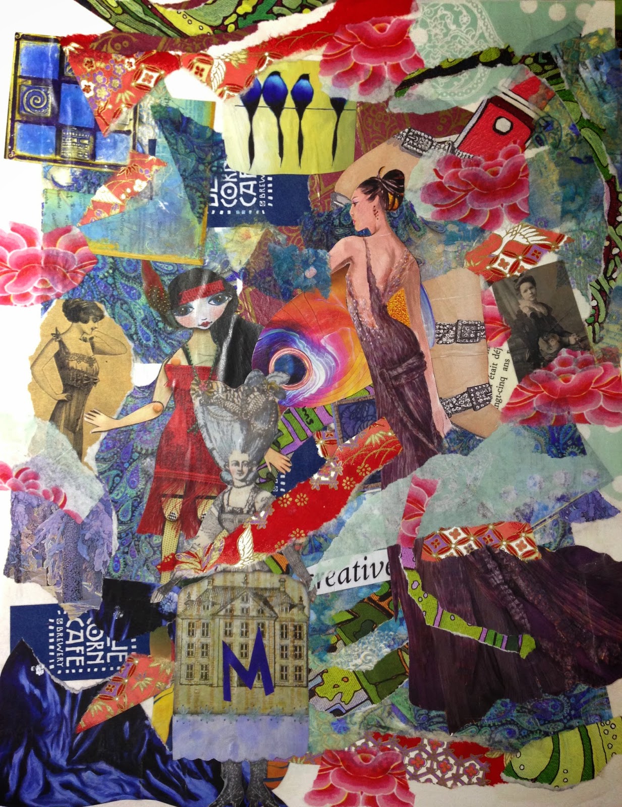 Cay Denise: LB2015 Week 11 Collage/Paint Project Finished!