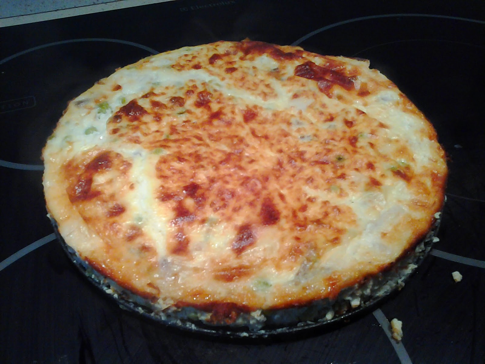 El mundo de Macu : Pastel gratinado de emperador, gambas y guisantes.