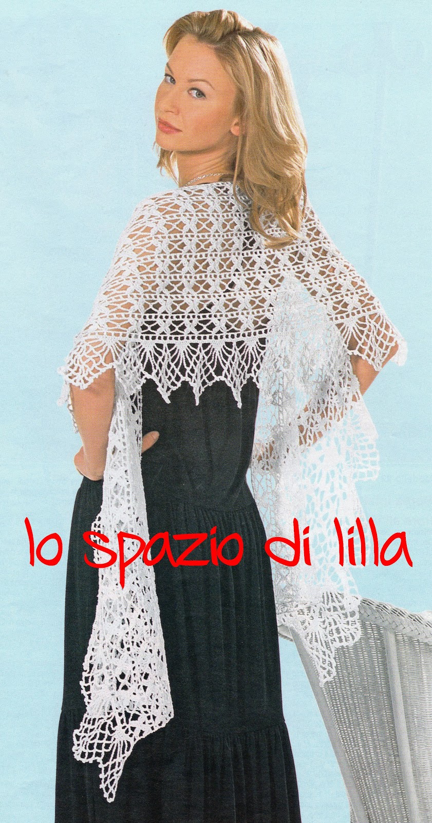 lo spazio di lilla: Canotta traforata e stola crochet a punto fiori con ...