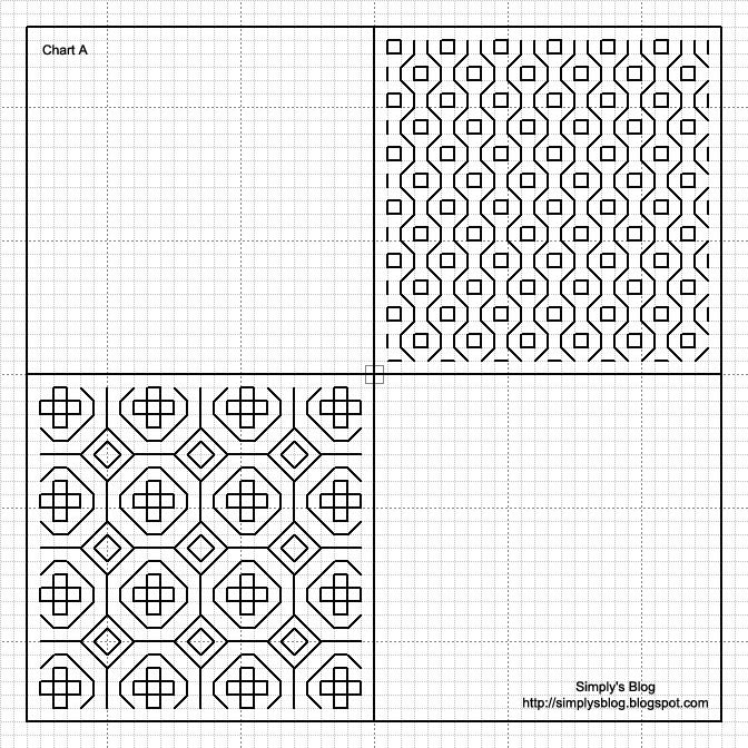 Simply's Blog: Blackwork Checkerboard Sampler