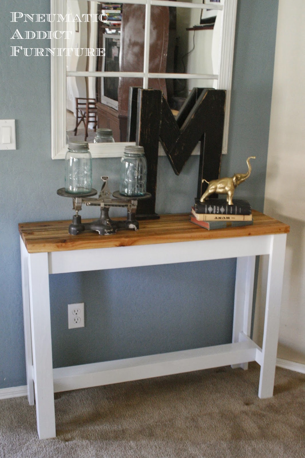 Butcher Block Sofa Table | Pneumatic Addict