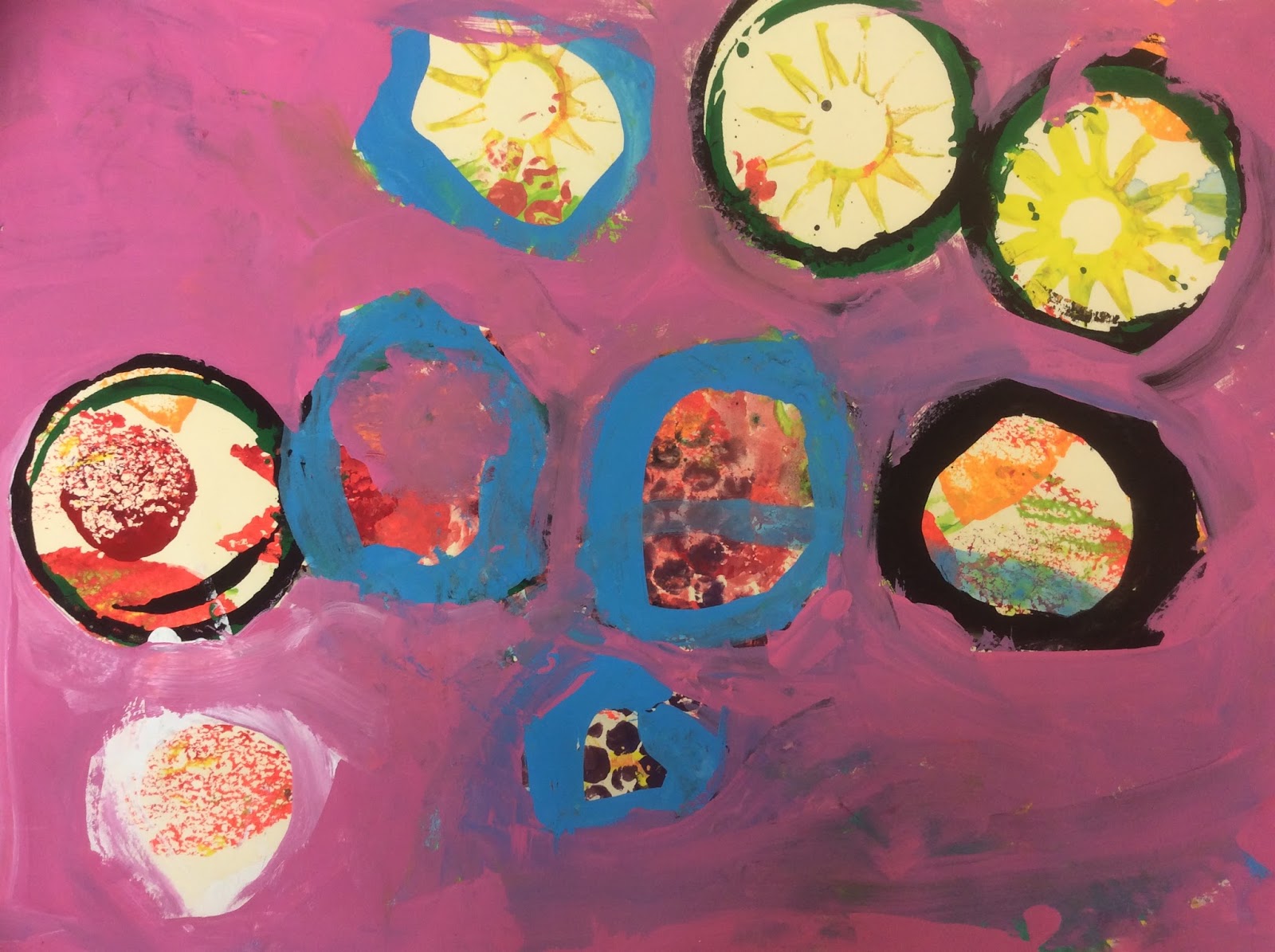 Art with Mrs. Elliott : Abstract Paintings in Kindergarten