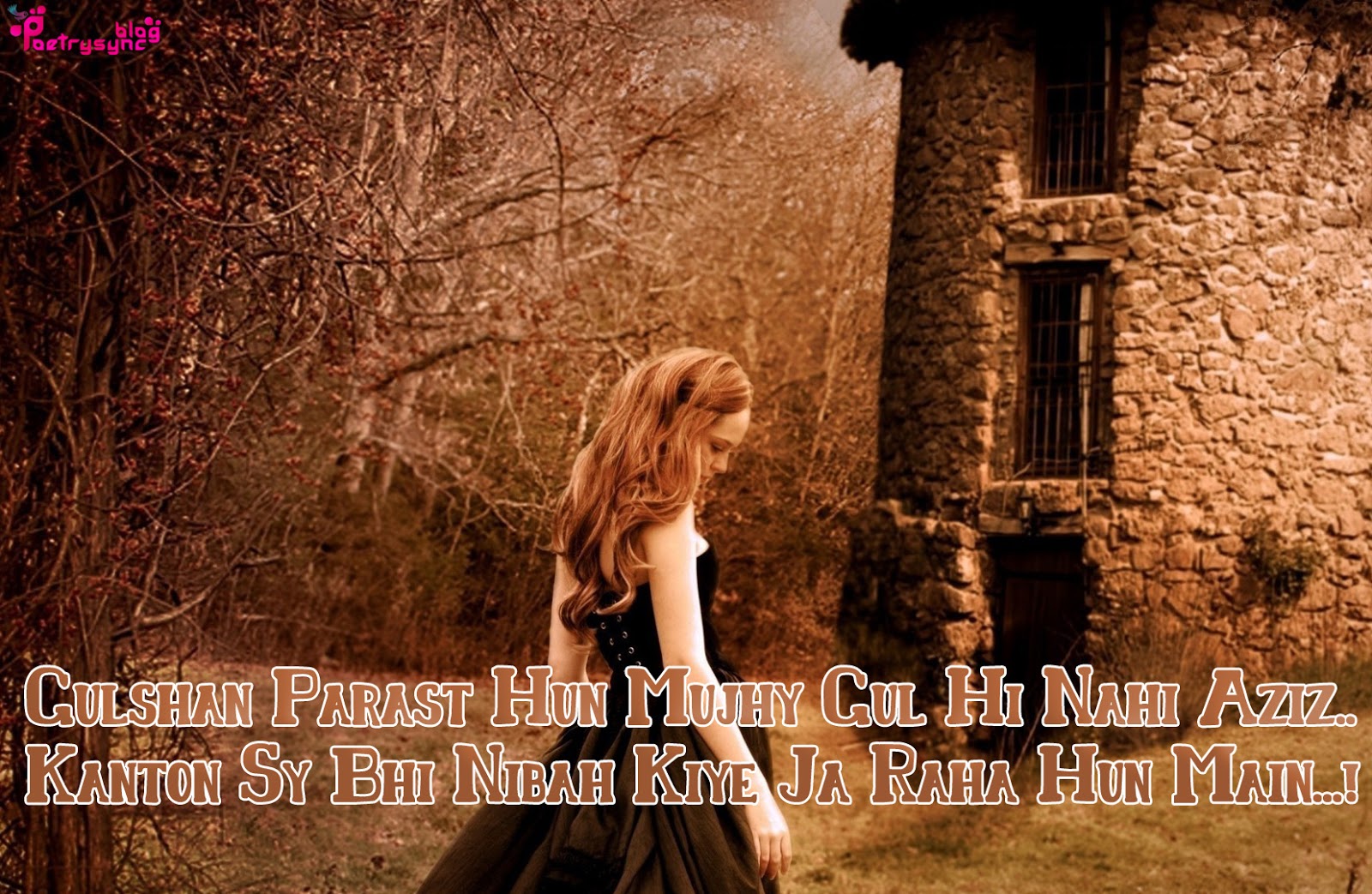 Tanhai Hindi Sad SMS Shayari for Facebook with Sad Girl HD Images ...