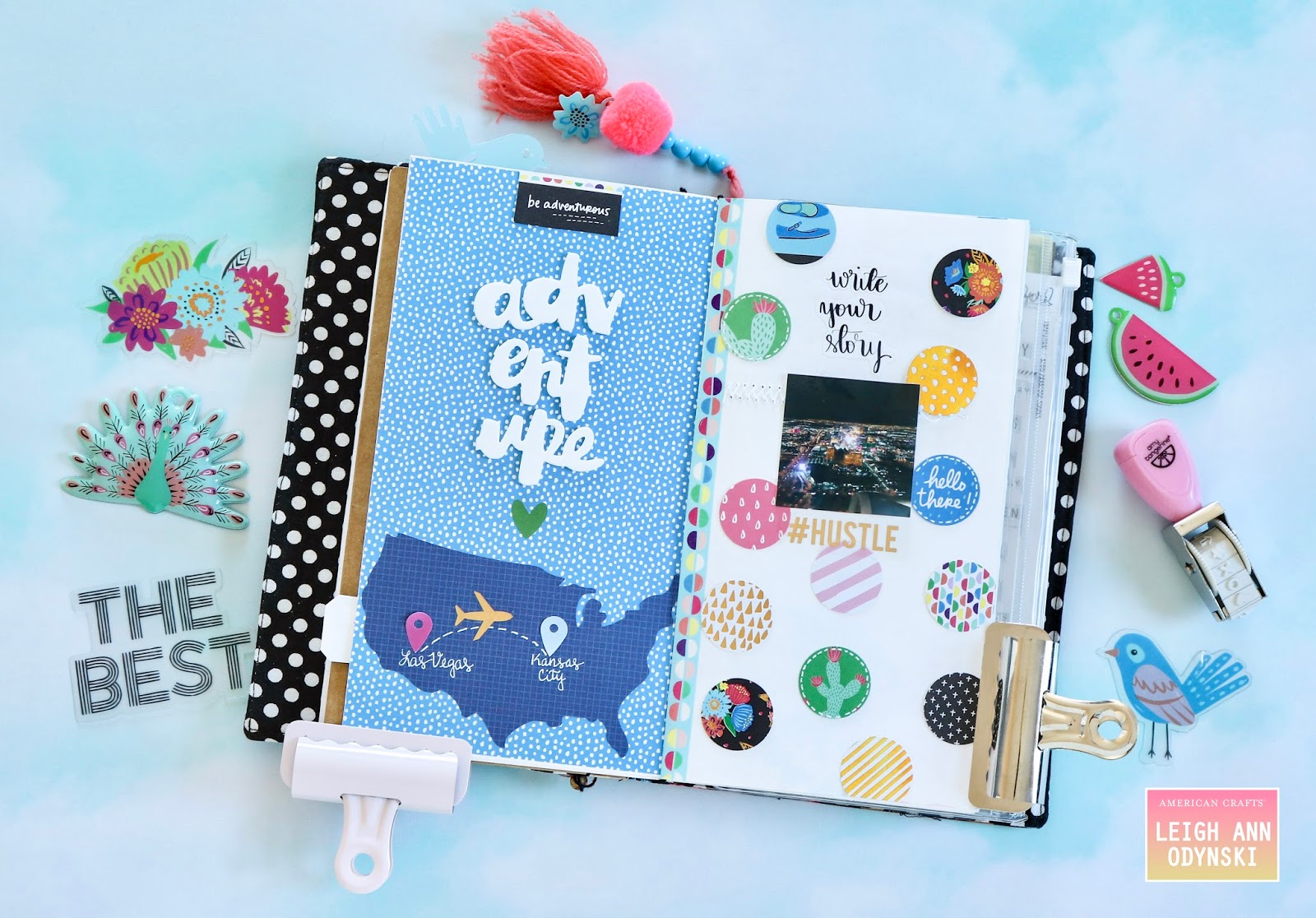 ARTFUL LEIGH: American Crafts Amy Tangerine Traveler's Notebook Spread