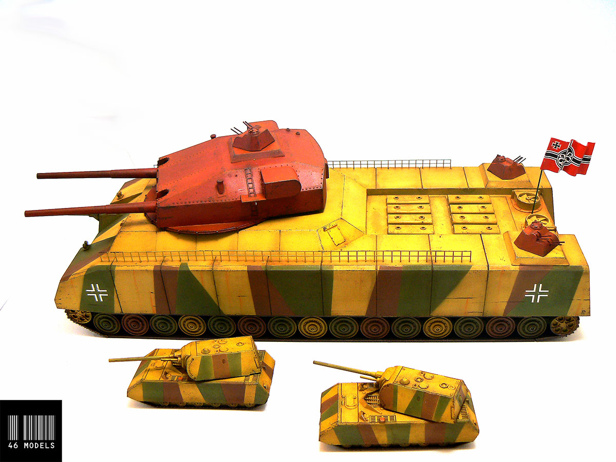 46 MODELS by Tomasz Bajer : 1/144 News Landkreuzer P1000 Ratte & 2x ...