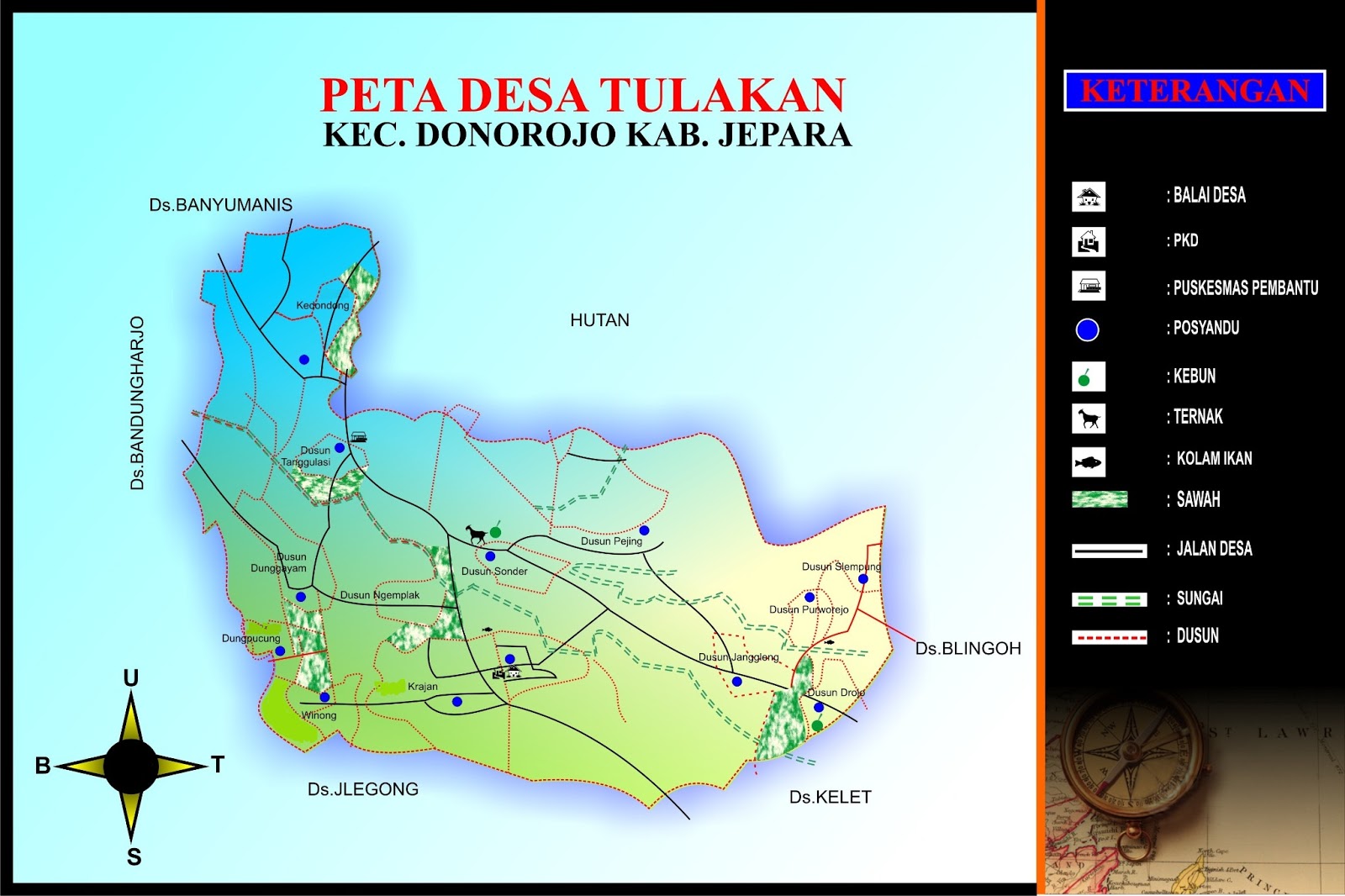 Pemerintah Desa Tulakan: PETA DESA