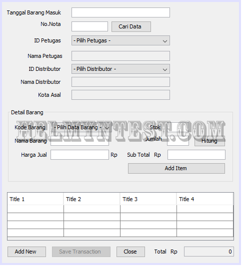 Membuat Desain Form Data Barang Masuk - helmyntest