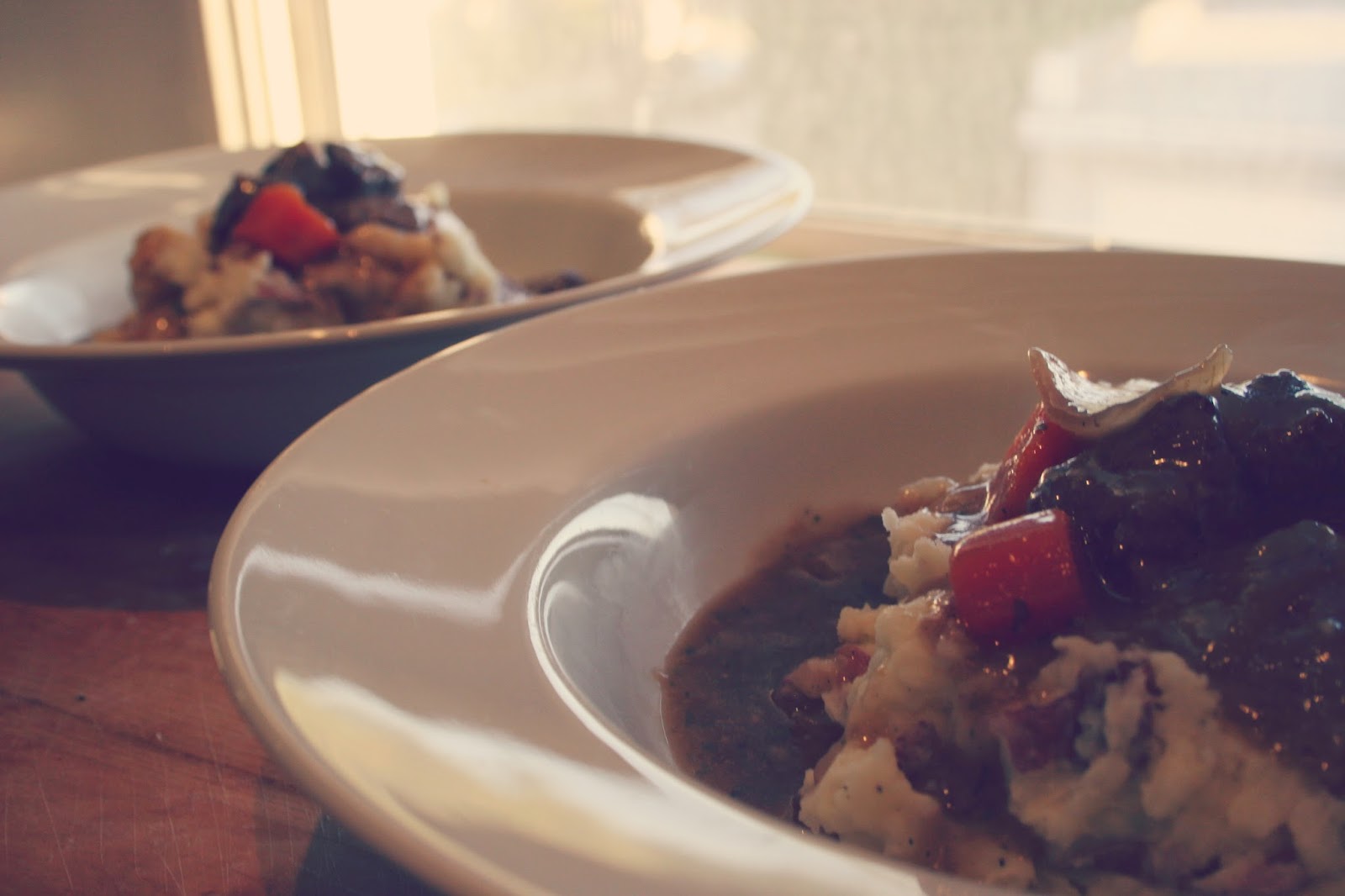 Just A Darling Life: Crockpot Beef Stew over Mashed Potatoes