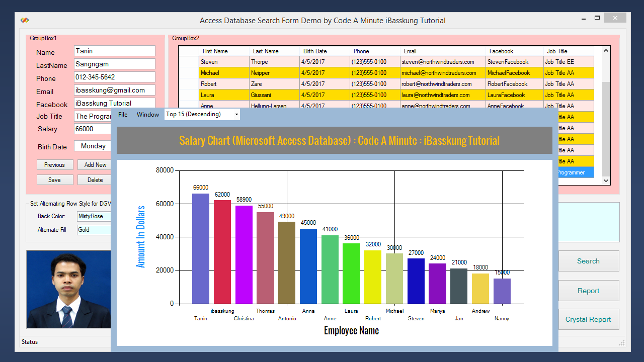 Visual Basic .Net (Premium) How to Link Chart / Graph with Access Database