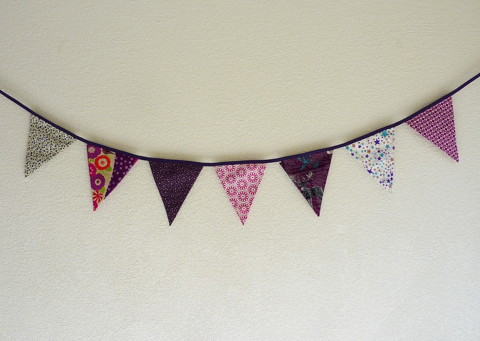 Curliz création: Guirlandes de fanions pour la chambre d'enfant.