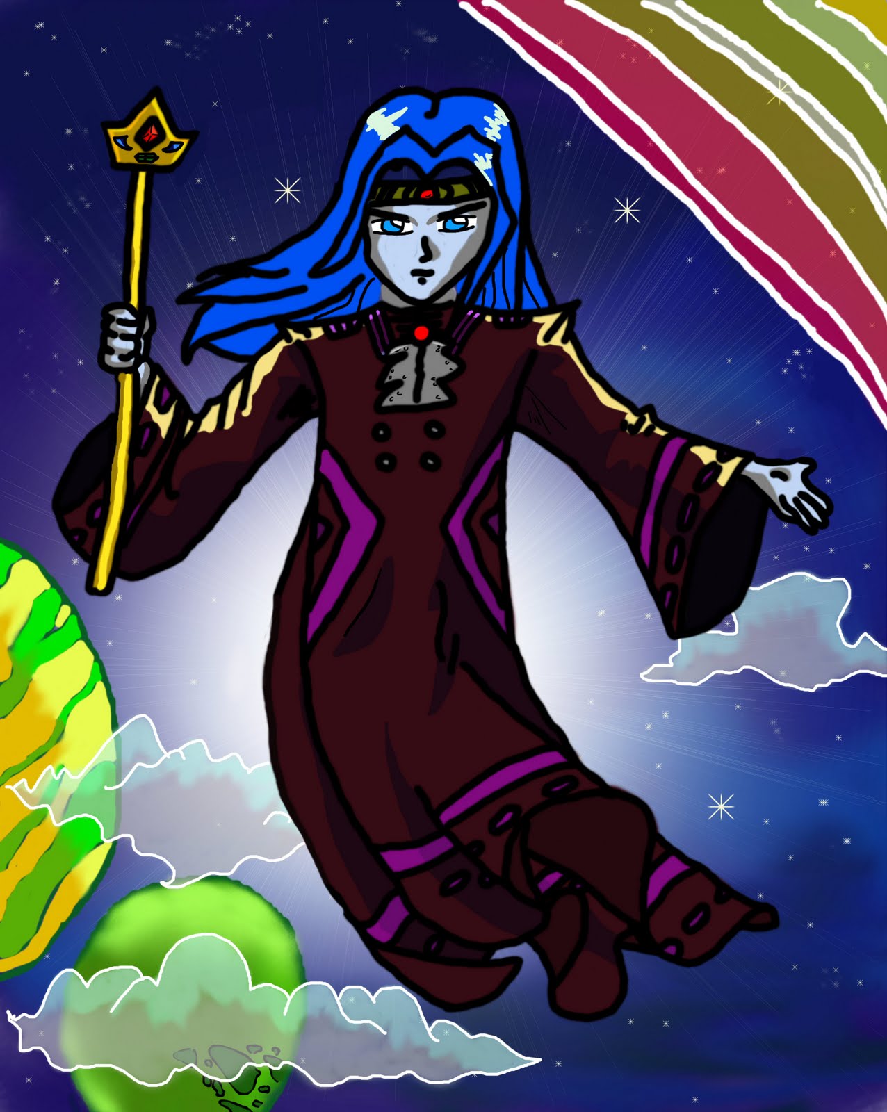Manga Girl: Third piece of art- Demi God