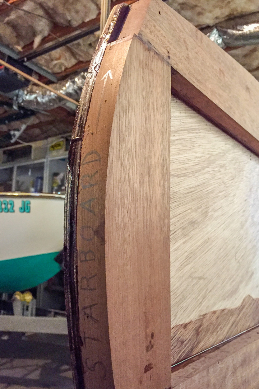 Michael's Boatbuilding Blog: Completing the transom frame on the Zip