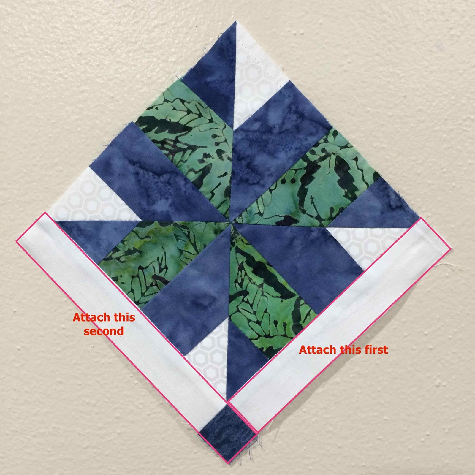 Hand Made Karma: Farmer's Wife Quilt Assembly: Blocks on Point with Sashing