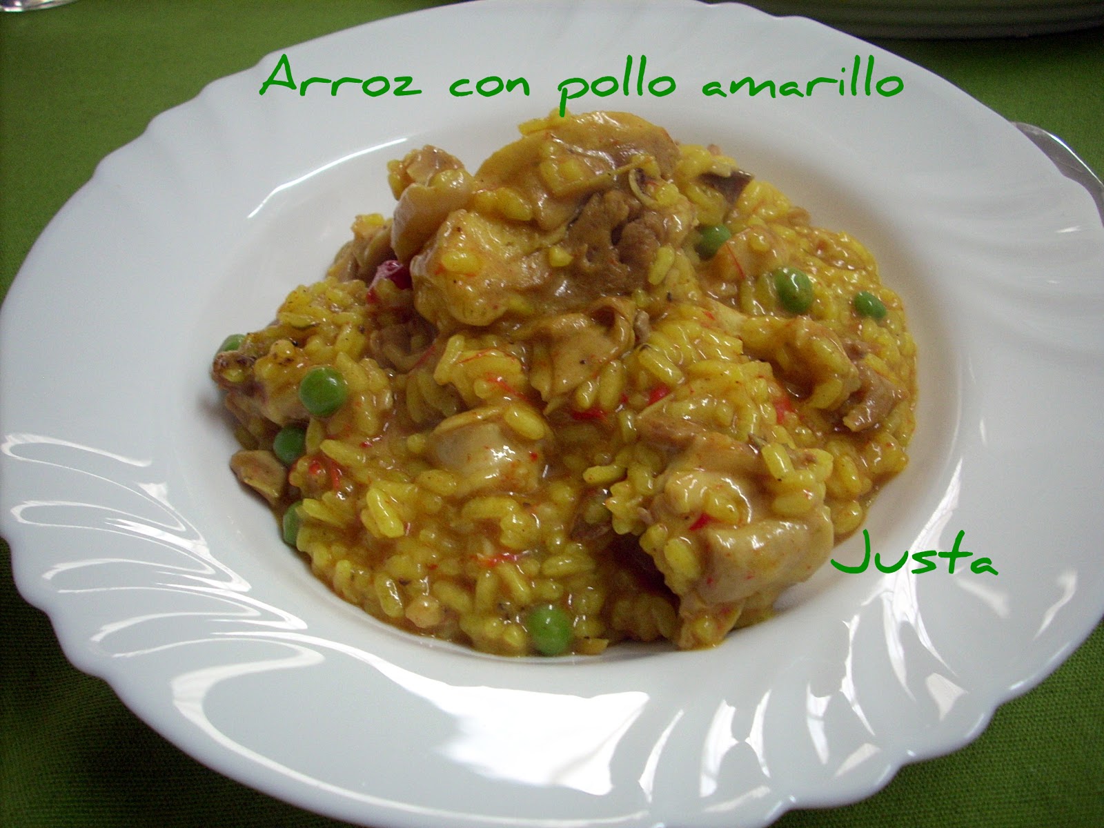 Recetario de Justa: Arroz amarillo con pollo