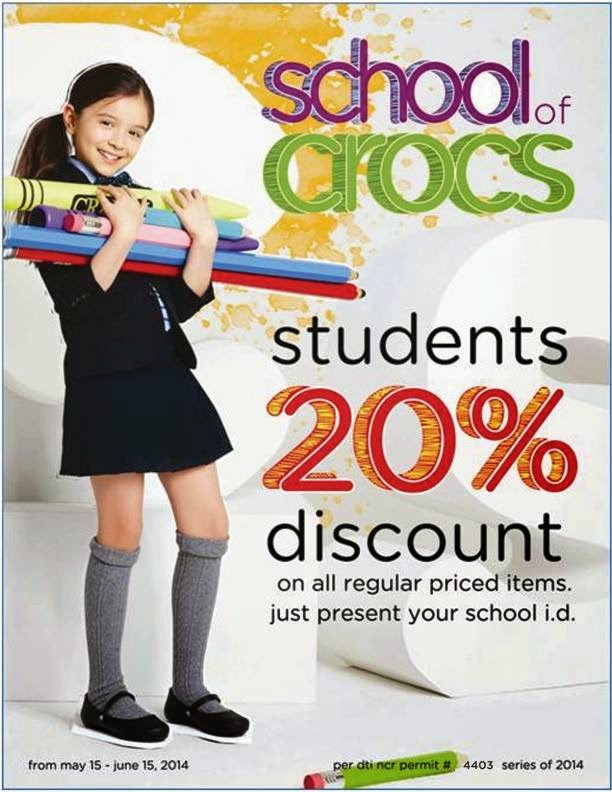 Manila Shopper: Crocs Student Promo: May-June 2014