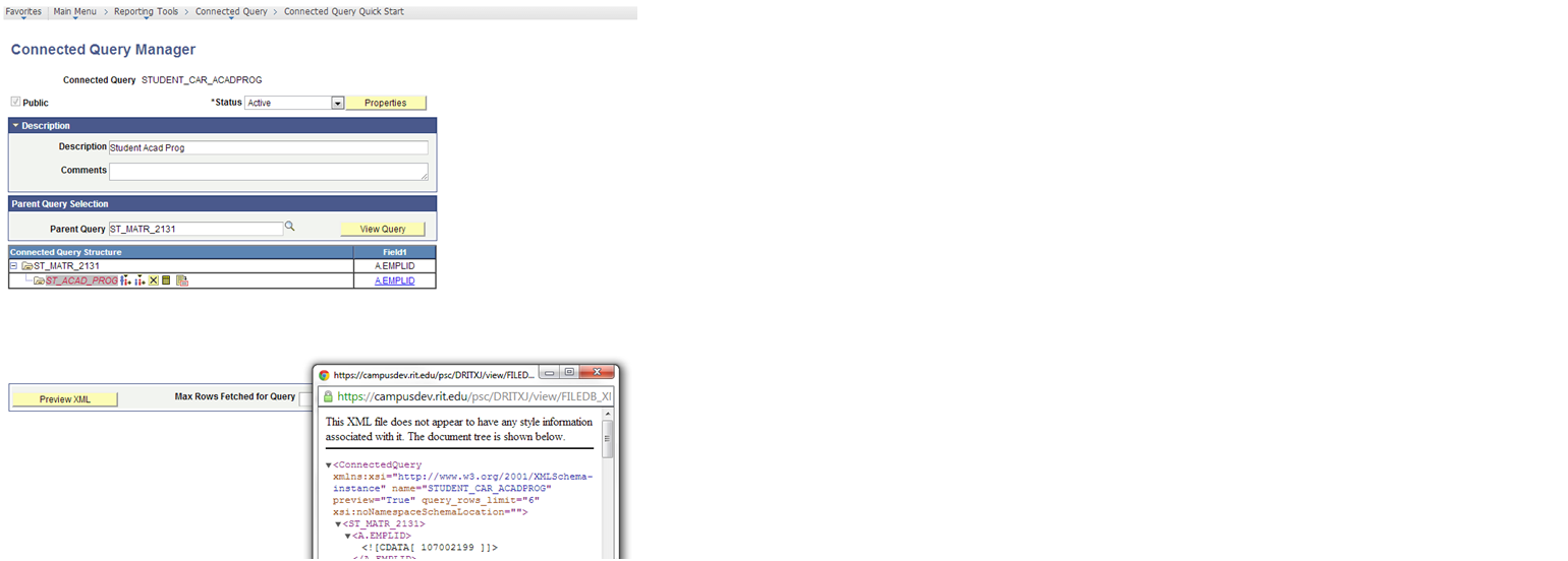 PeopleSoft: PeopleSoft Connected Query