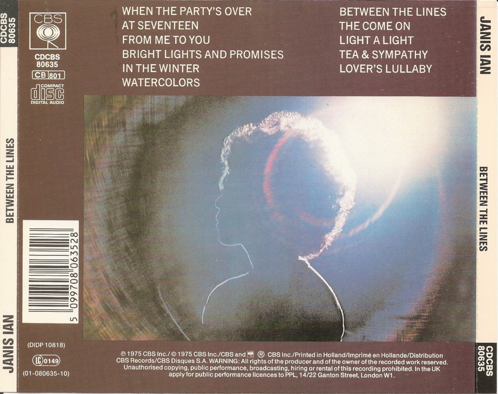 The First Pressing CD Collection: Janis Ian - Between the Lines