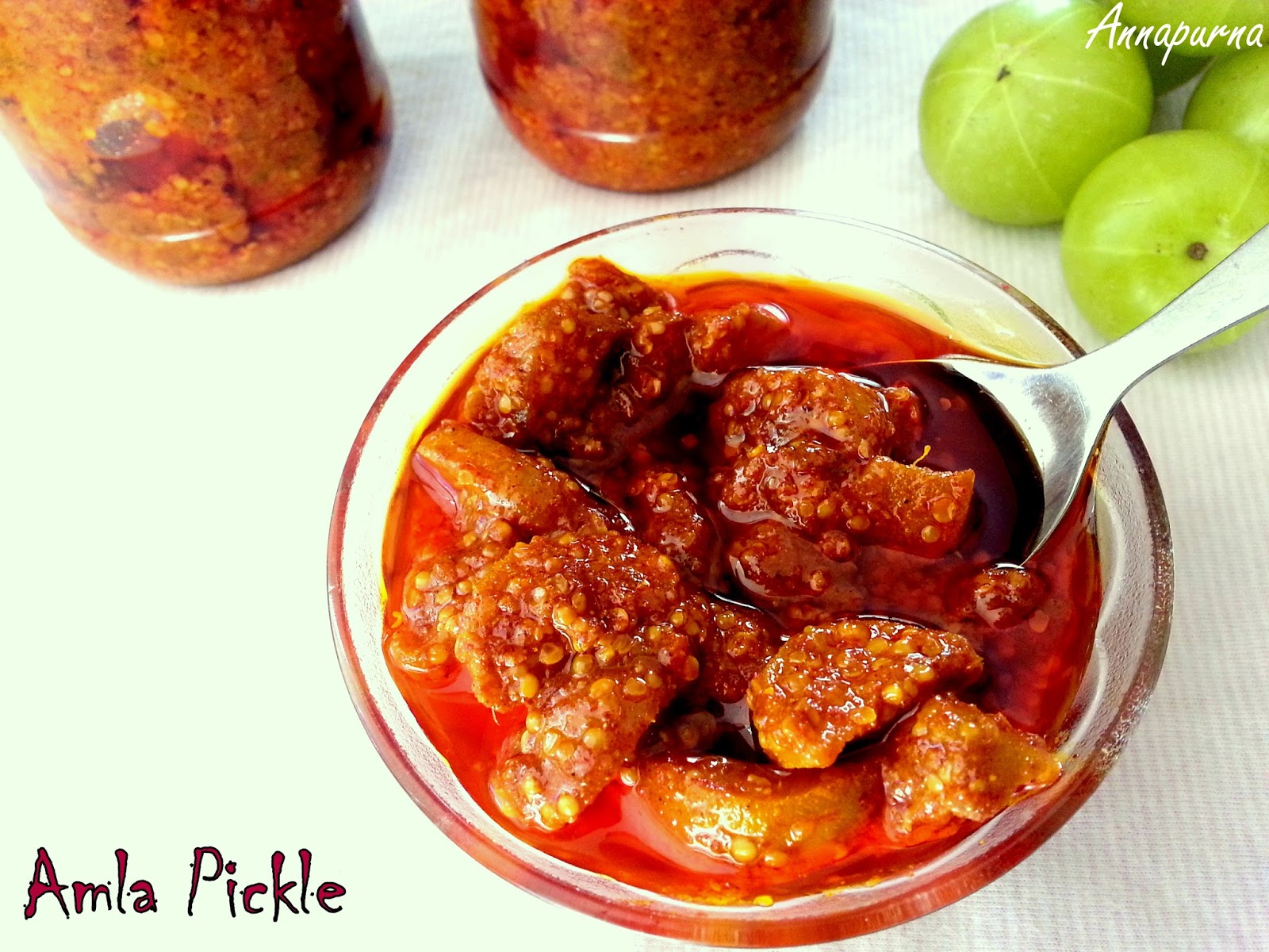 Annapurna: Amla Achaar / Indian Gooseberry Pickle Recipe