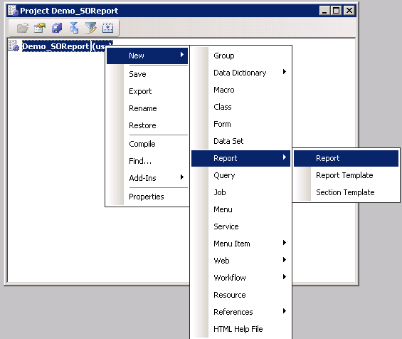 Microsoft Dynamics Ax: Create MorphX Report in Ax